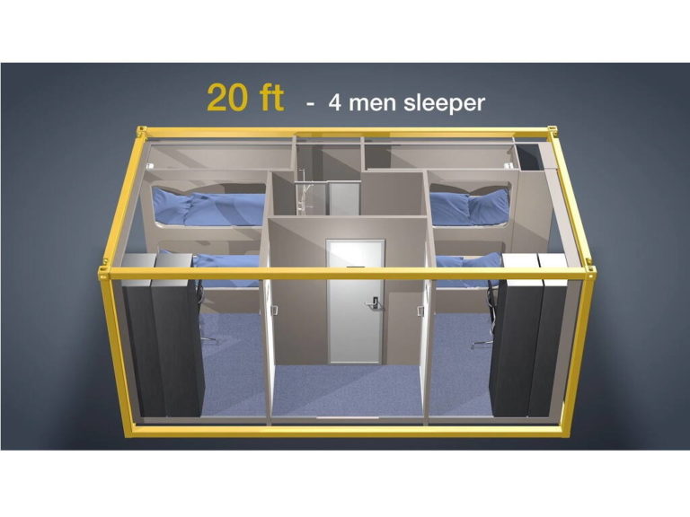 20' offshore container 4 persons sleeper module - Specialcontainer.dk
